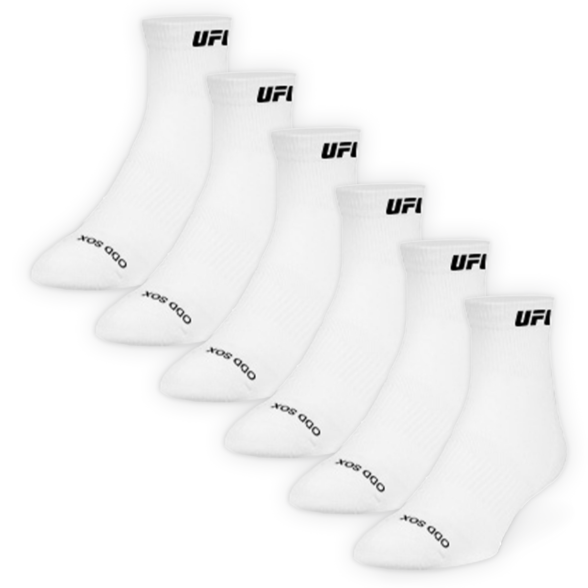 UFC Logo Men's Quarter Socks - 6-Pack | ODD SOX