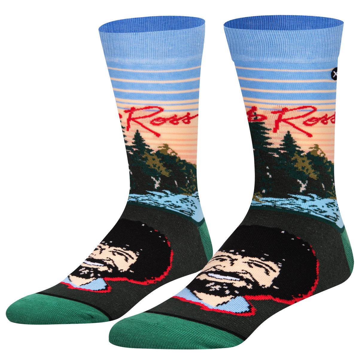 Bob Ross Sunset Men's Crew Socks | Odd Sox – ODD SOX