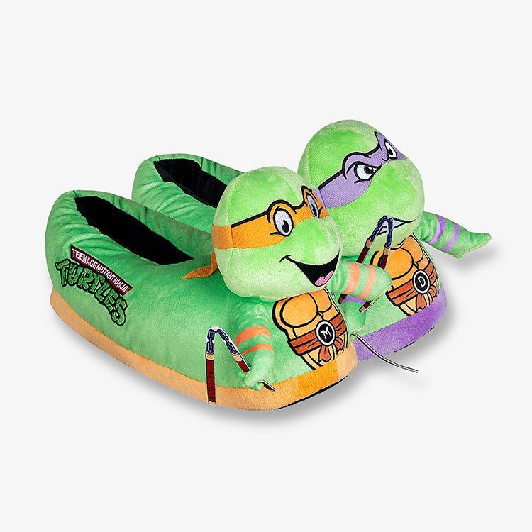 TMNT Mikey & Donnie 3D Slippers | Odd Sox – ODD SOX