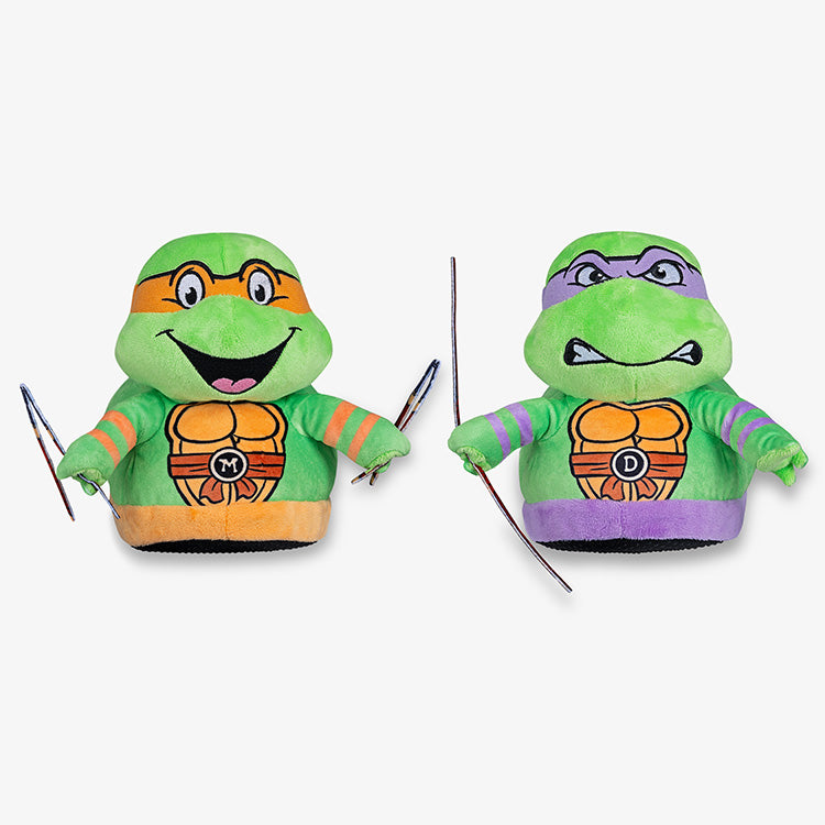 TMNT Mikey & Donnie 3D Slippers | ODD SOX
