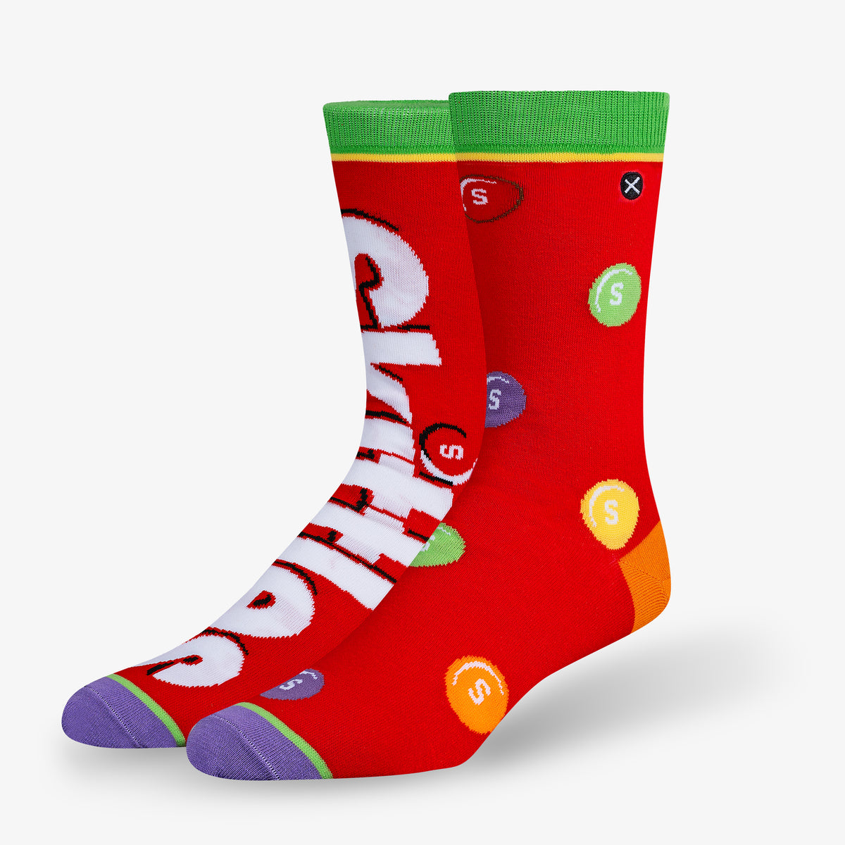 Skittles Split Men's Crew Socks | Odd Sox – ODD SOX