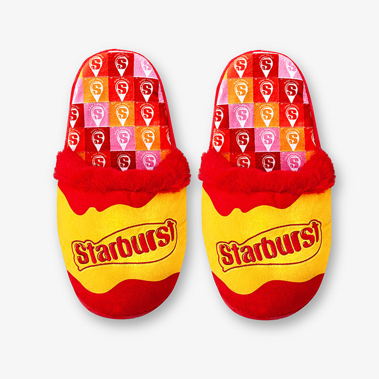 Starburst Wrapper Fuzzy Slip-On Slippers | Odd Sox – ODD SOX