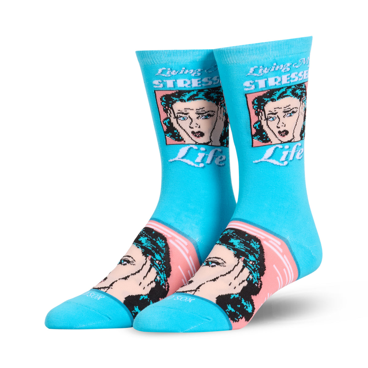 Living My Stressed Life Women's Crew Socks | Odd Sox – ODD SOX