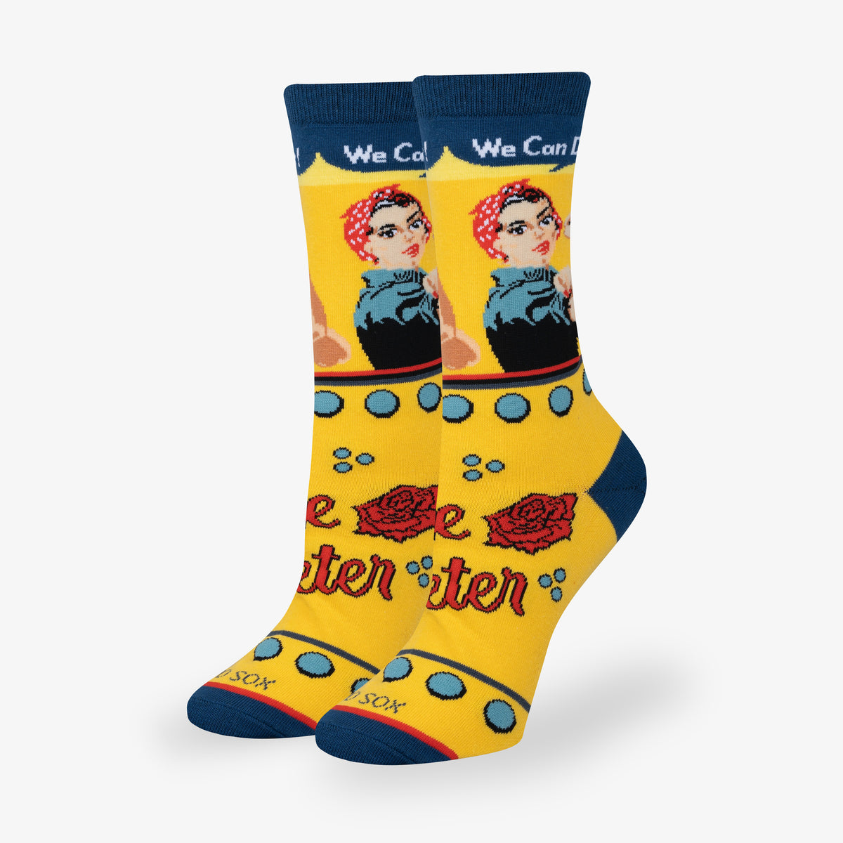 Rosie The Riveter Women's Crew Socks | Odd Sox – ODD SOX
